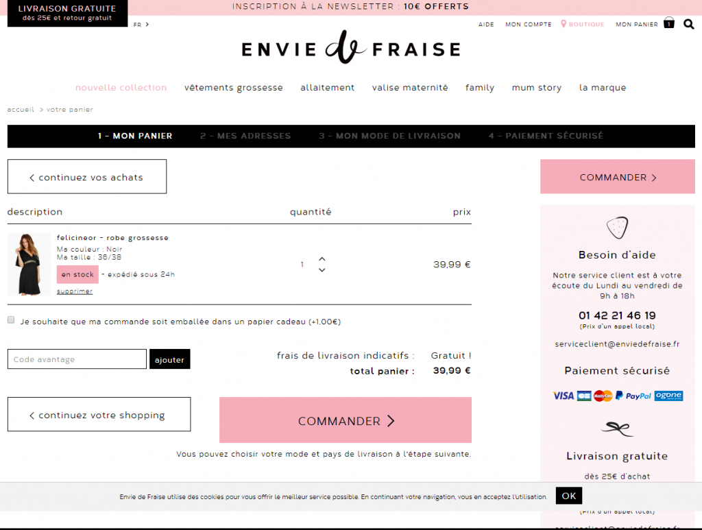 Développez une page panier efficace pour le E-Commerce